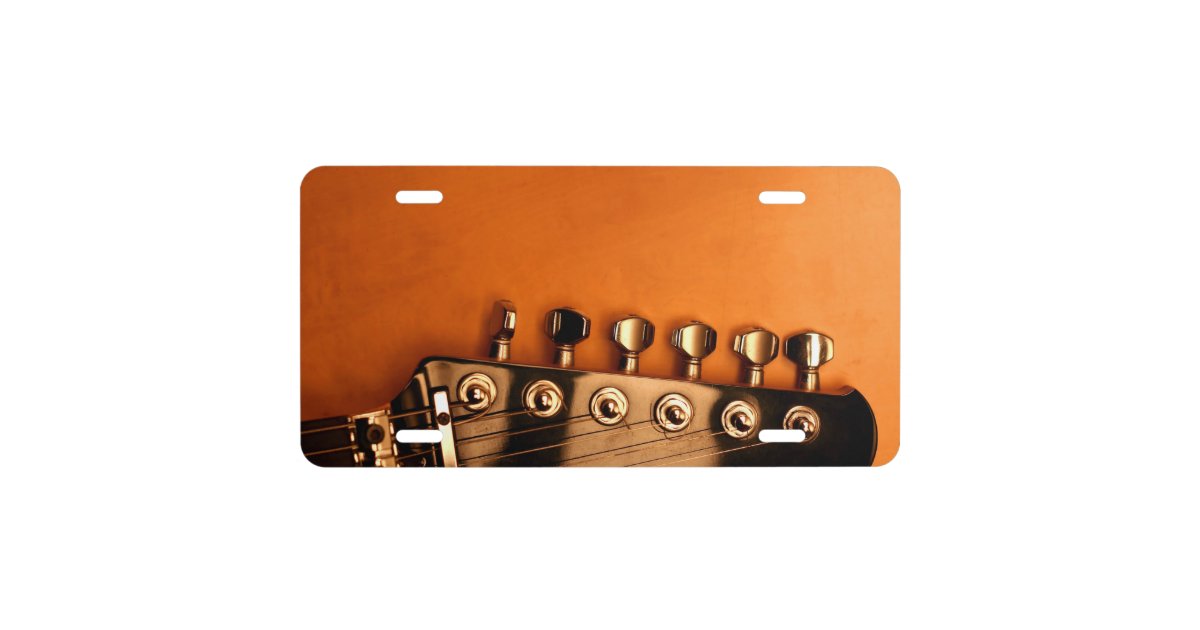 Guitar License Plate | Zazzle