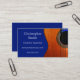 Guitar Music Lessons Blue Business Card | Zazzle