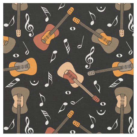 Guitar Fabric - Dark | Zazzle
