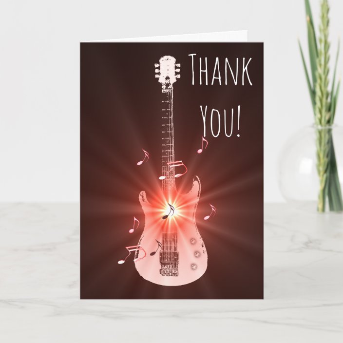 Guitar Music Theme Thank You | Zazzle.com
