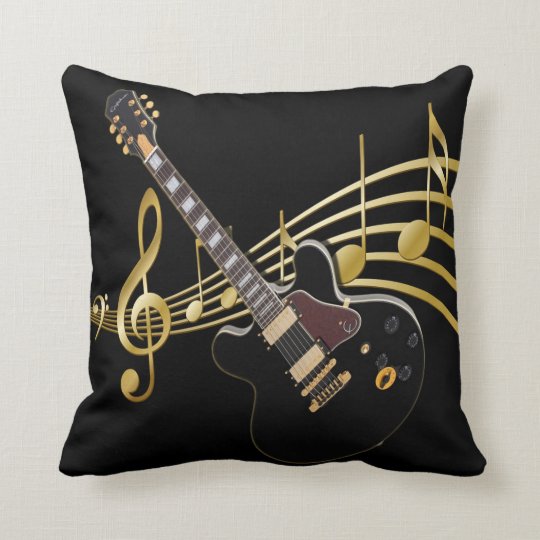 Guitar Music Throw Pillow | Zazzle.com