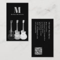 Guitar Musician Professional Custom QR Code Business Card | Zazzle