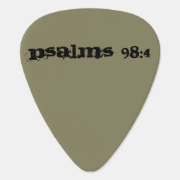 Guitar pick Psalms 98:4 | Zazzle