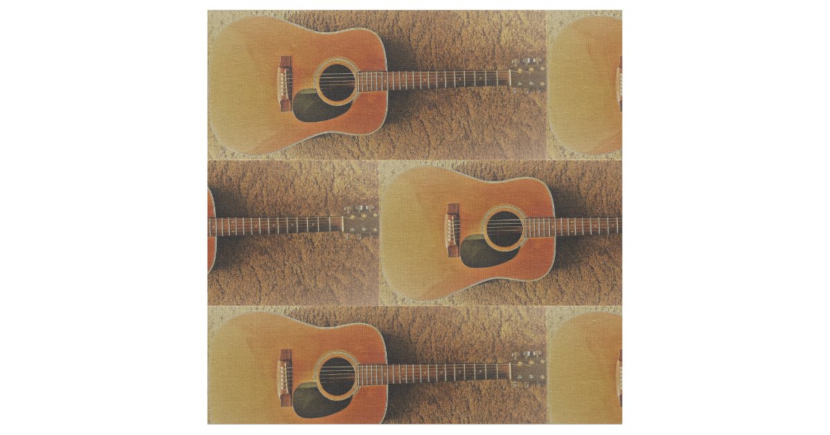 guitar print fabric | Zazzle