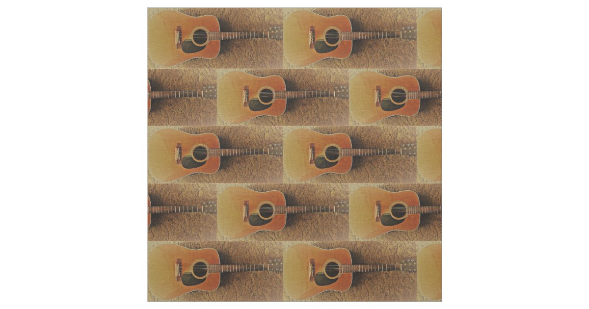 guitar print fabric | Zazzle