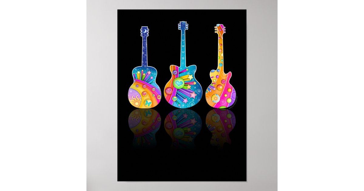 GUITAR REFLECTIONS POSTER | Zazzle