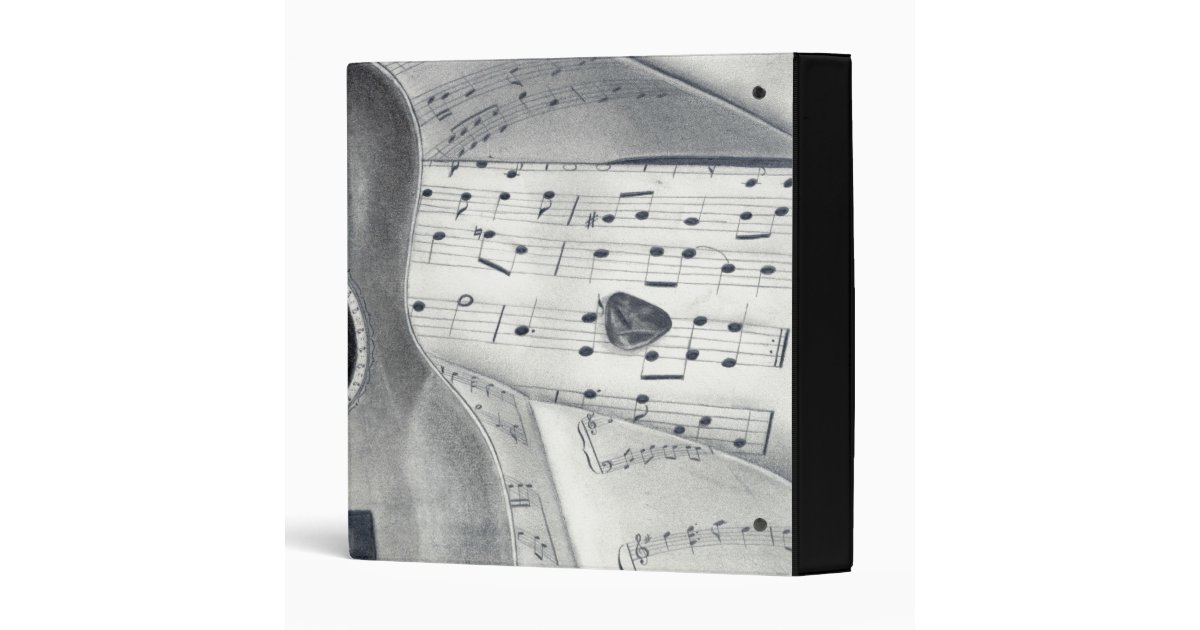 Guitar & Sheet Music 1" Binder | Zazzle.com