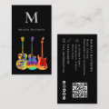Guitar Teacher QR Code Social Media Business Card | Zazzle