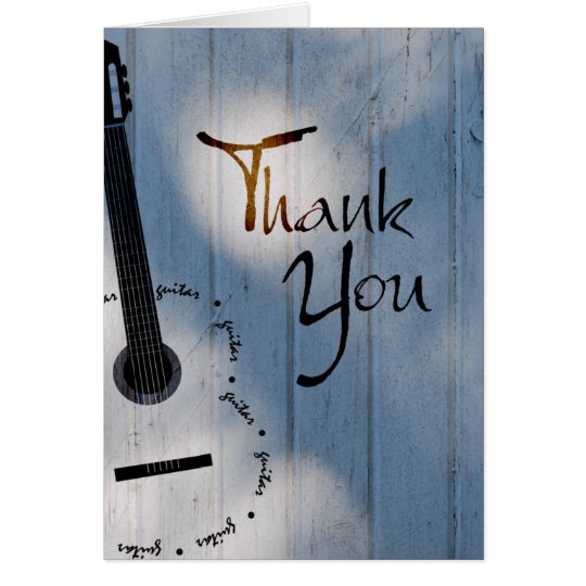 Guitar Thank You Note Card | Zazzle.com