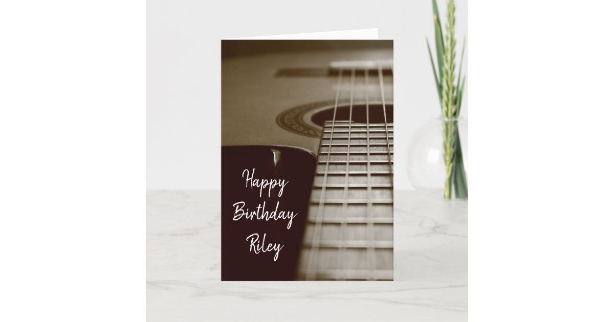 Guitar Themed Birthday Card | Zazzle