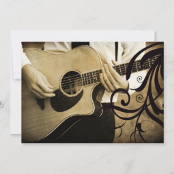 Guitar Wedding Invitation | Zazzle