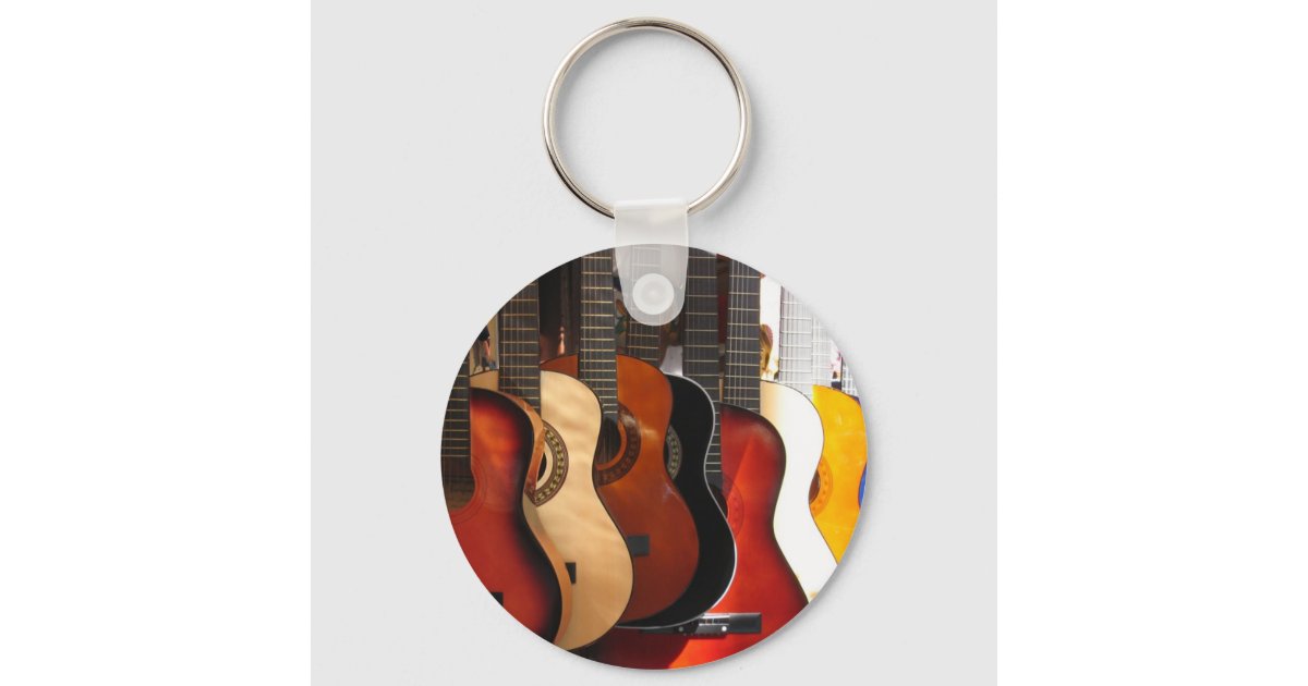 Guitars Keychain | Zazzle