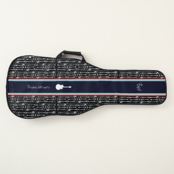 guitars-pattern with guitarist name . a cool guitar case | Zazzle