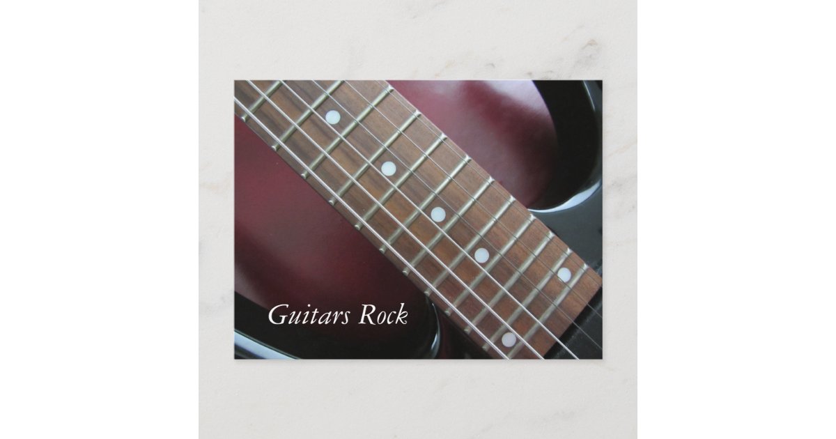Guitars Rock - Electric Guitar Postcard | Zazzle