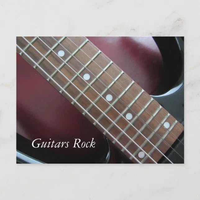Guitars Rock - Electric Guitar Postcard | Zazzle