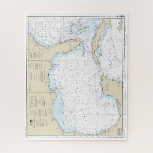 Gulf of Mexico Authentic Nautical Chart Jigsaw Puzzle | Zazzle