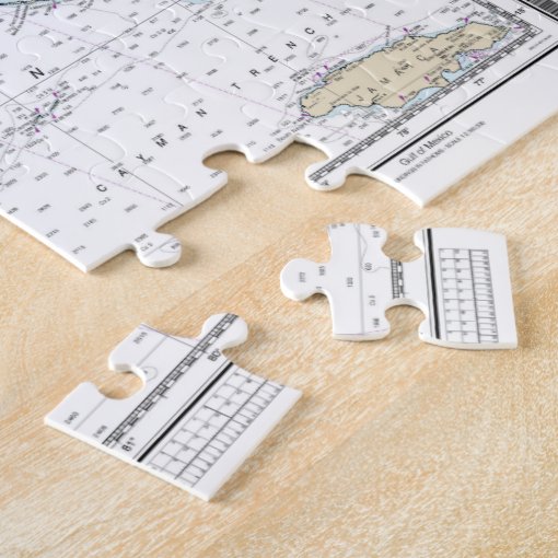 Gulf of Mexico Authentic Nautical Chart Jigsaw Puzzle | Zazzle