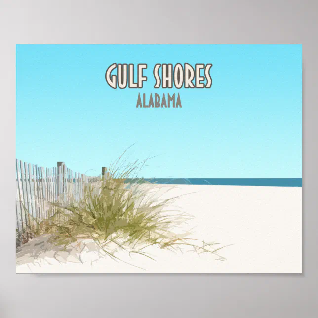 Gulf Shores Alabama Beach Poster | Zazzle