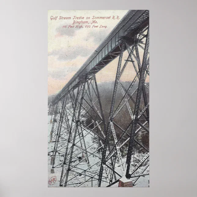 Gulf Stream Trestle on the Somerset Railroad Poster | Zazzle