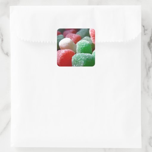 Gum Drops Square Sticker | Zazzle