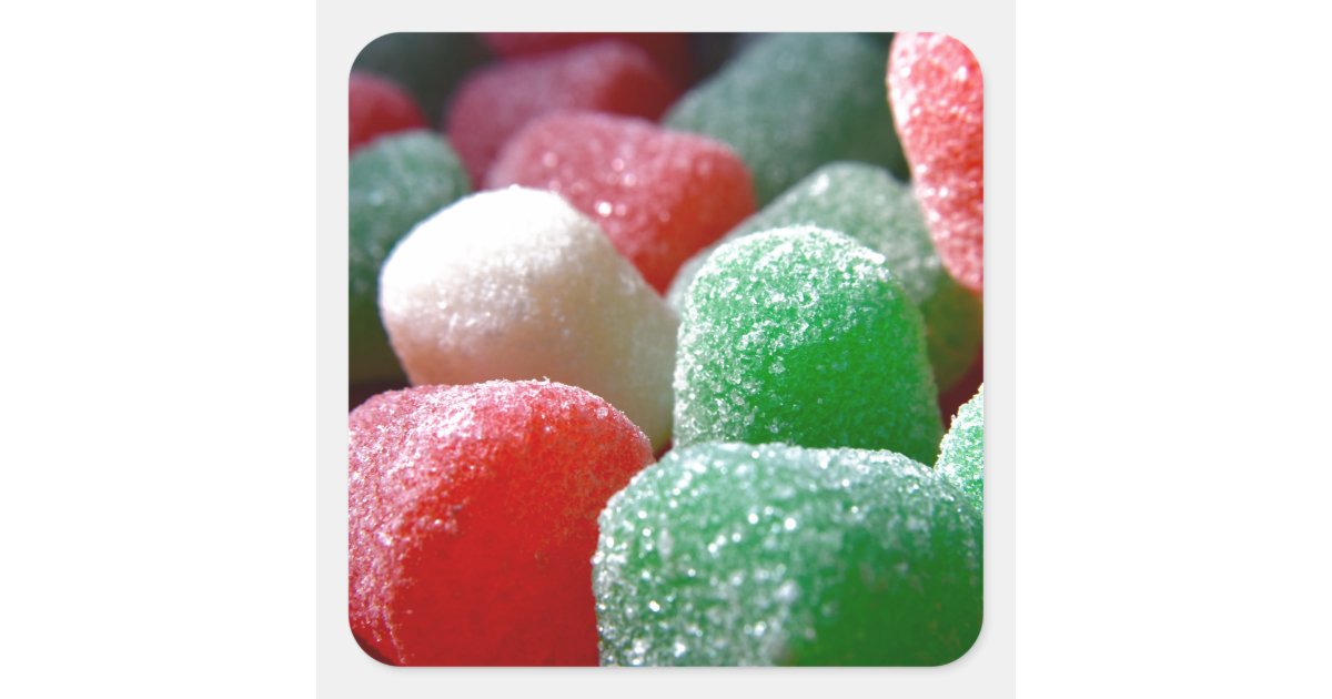 Gum Drops Square Sticker | Zazzle