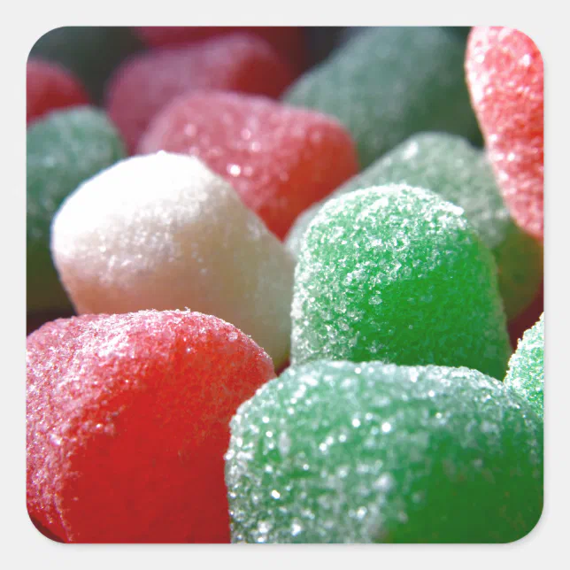 Gum Drops Square Sticker | Zazzle