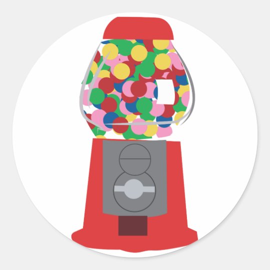 Gumball Machine Classic Round Sticker | Zazzle.com