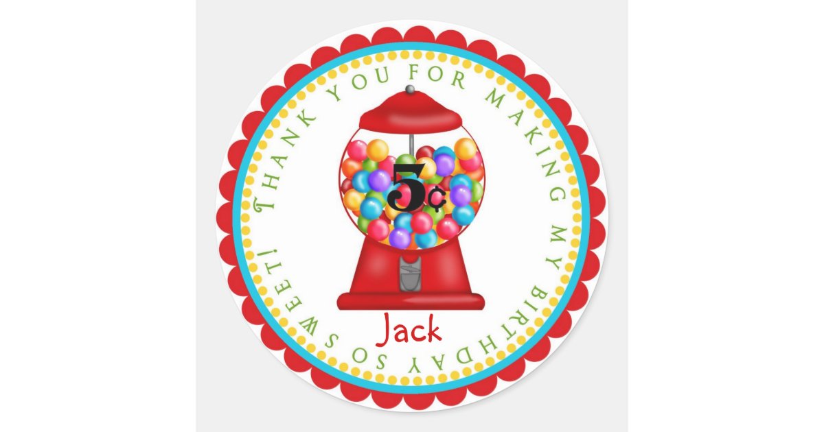 Gumball Machine Stickers | Zazzle