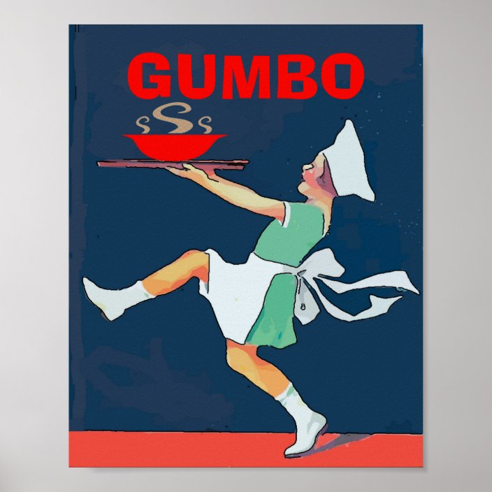 GUMBO,girl with bowl, Kitchen Poster | Zazzle.com