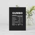 Gumbo Nutrition Facts Thanksgiving Invitation | Zazzle