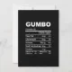 Gumbo Nutrition Facts Thanksgiving Invitation | Zazzle