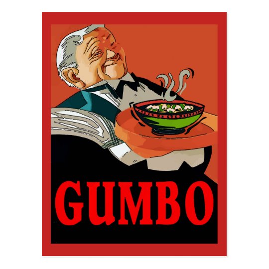 Gumbo,vintage waiter postcard | Zazzle.com