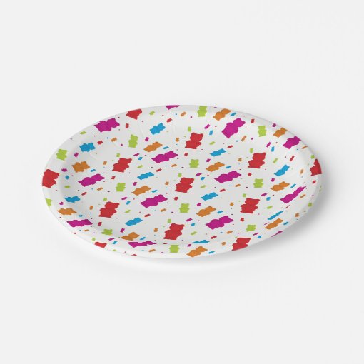 Gummy Bear Candy Pattern paper plate | Zazzle