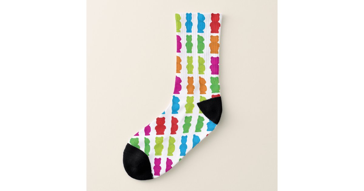 Gummy Bear Pattern Socks | Zazzle