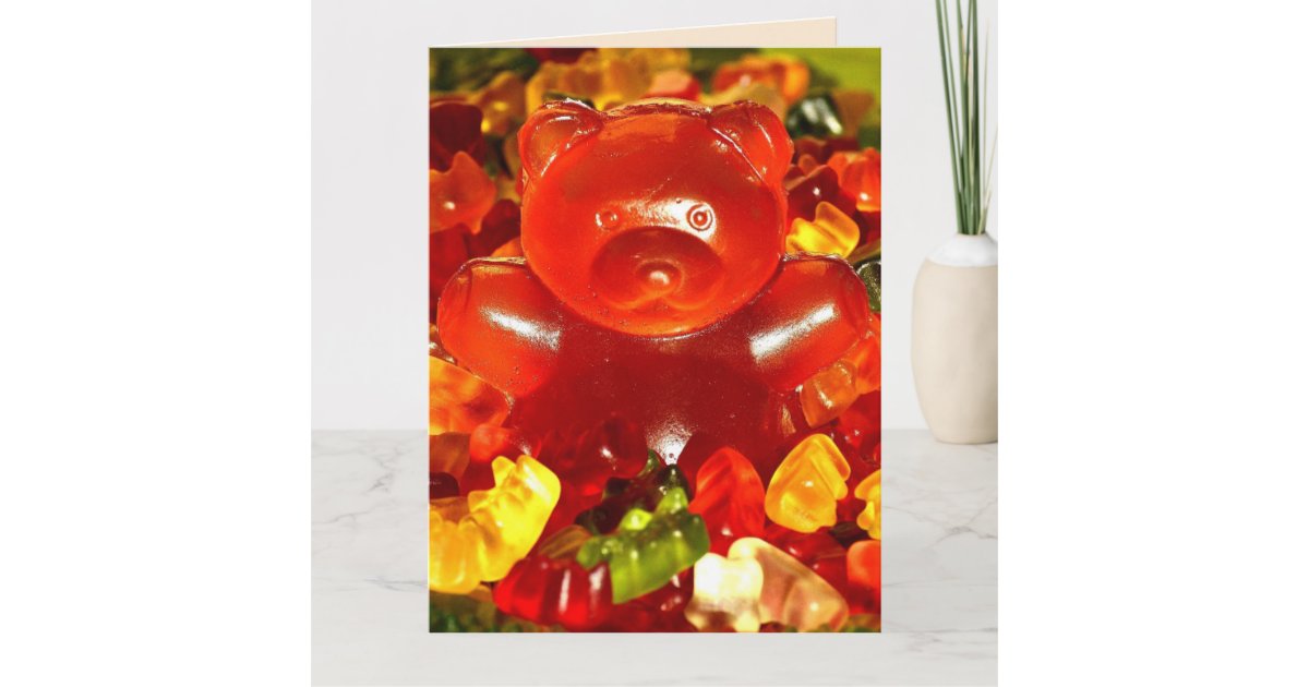 GUMMY BEARS FUNNY BIRTHDAY GREETING CARD | Zazzle