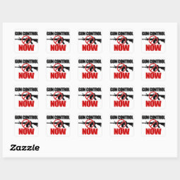 Gun Control NOW! Square Sticker | Zazzle