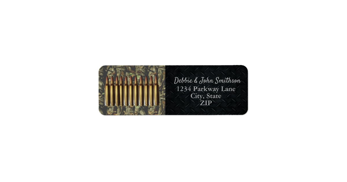 Gun Country Ammo Hunting Return Address Labels | Zazzle