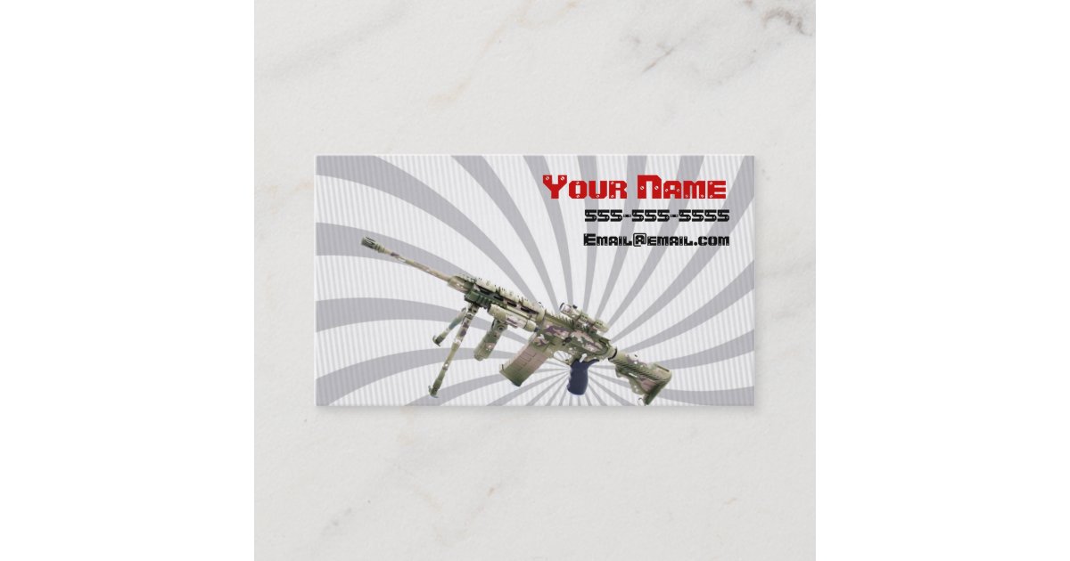 Gun dealer business card | Zazzle