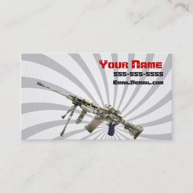 Gun dealer business card | Zazzle