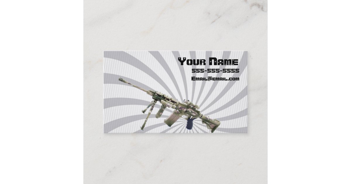 Gun dealer business card | Zazzle.com