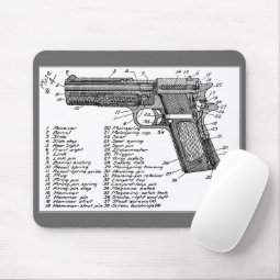 Gun Diagram Mouse Pad | Zazzle