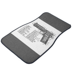 Gun Diagram V2 Car Floor Mat | Zazzle