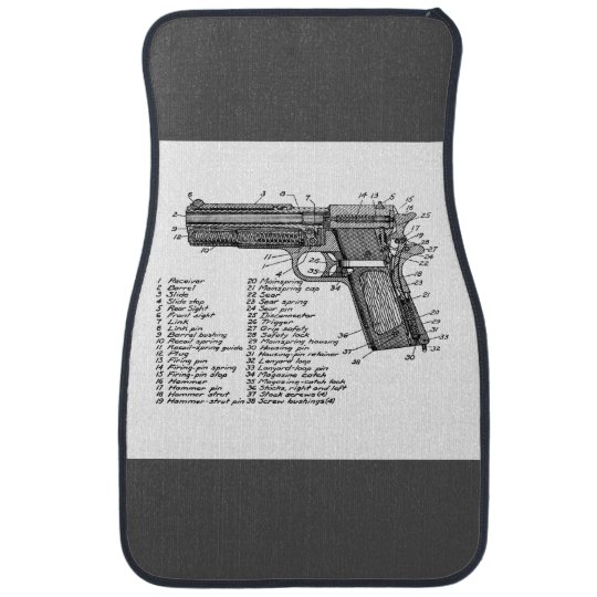 Gun Diagram V2 Car Floor Mat | Zazzle.com