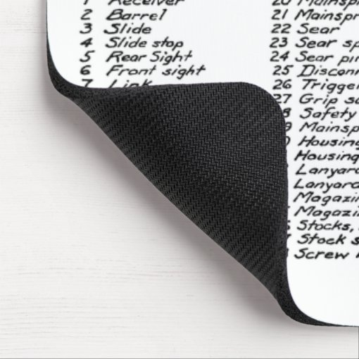 Gun Diagram V2 Mouse Pad | Zazzle