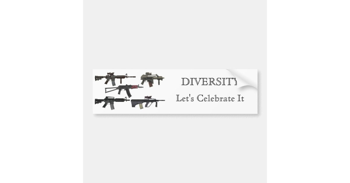 Gun Diversity Bumper Sticker | Zazzle