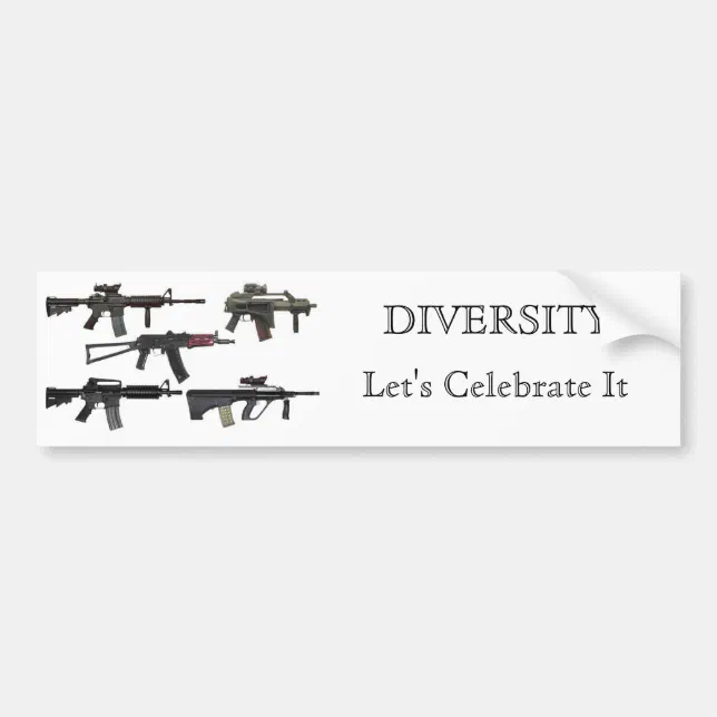 Gun Diversity Bumper Sticker | Zazzle
