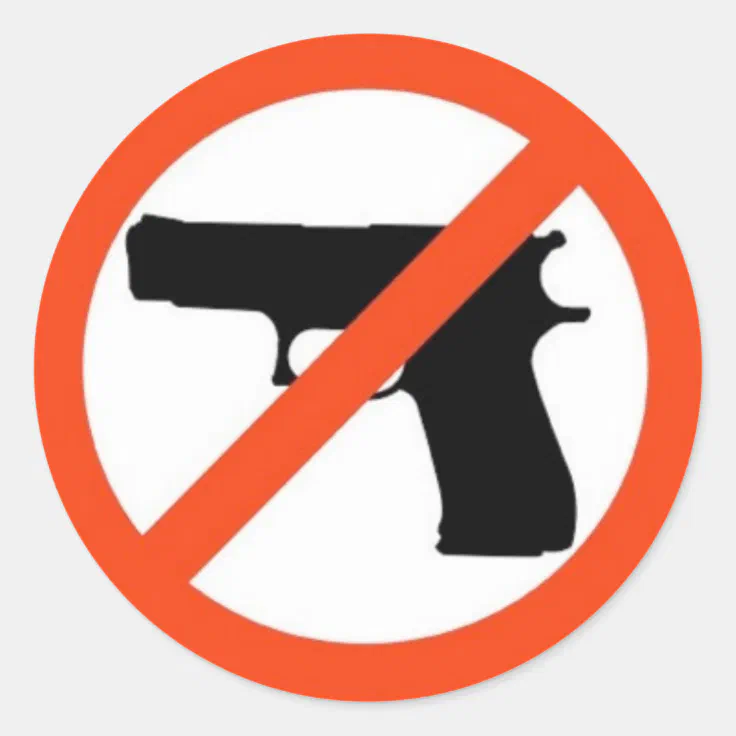 GUN-FREE ZONE STICKERS | Zazzle