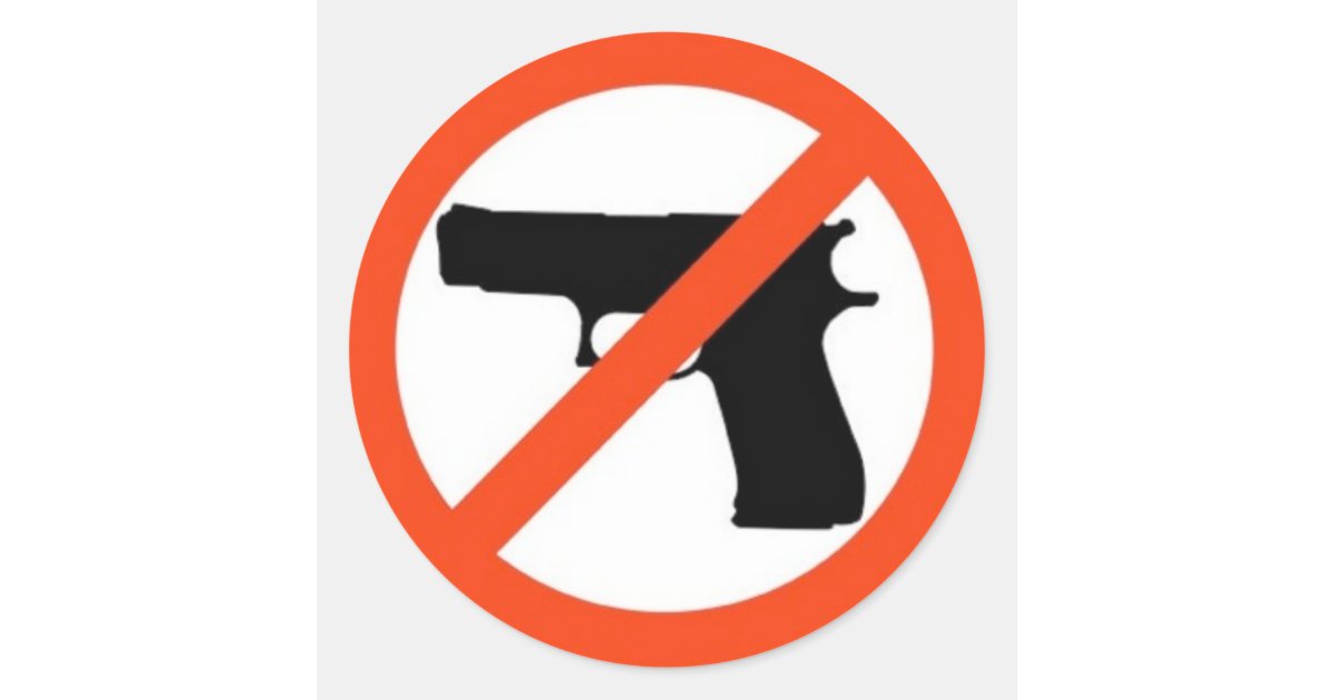 GUN-FREE ZONE STICKERS | Zazzle