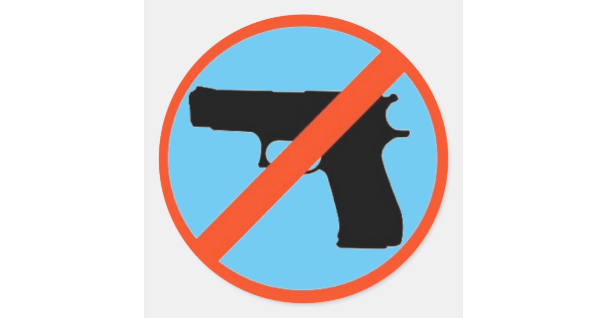 GUN-FREE ZONE STICKERS | Zazzle