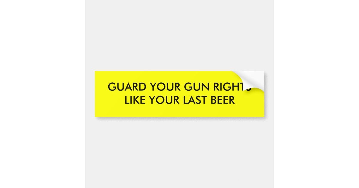 Gun Rights Bumper Sticker | Zazzle